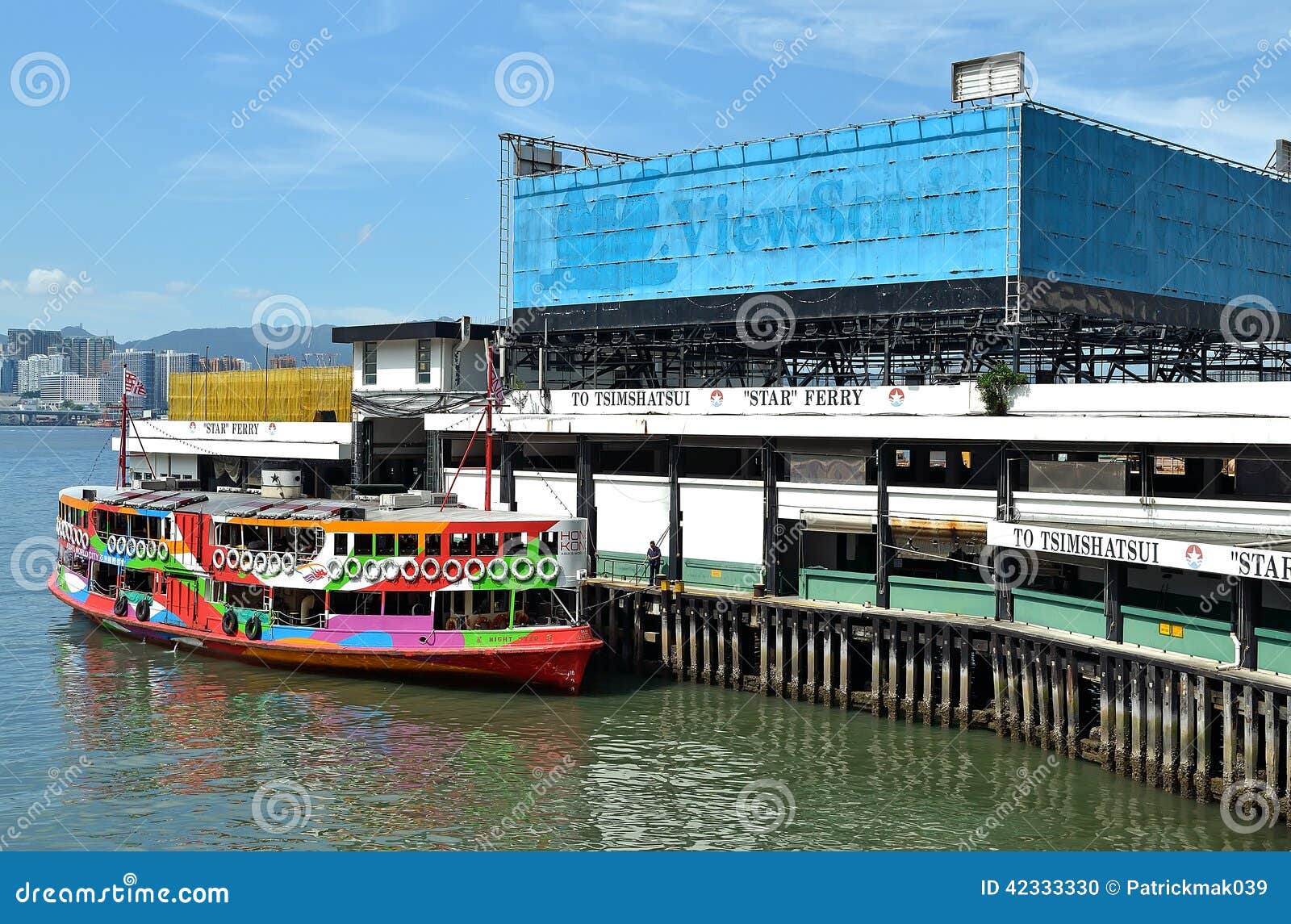 Wan Chai ferry pier editorial image. Image of harbour - 42333330