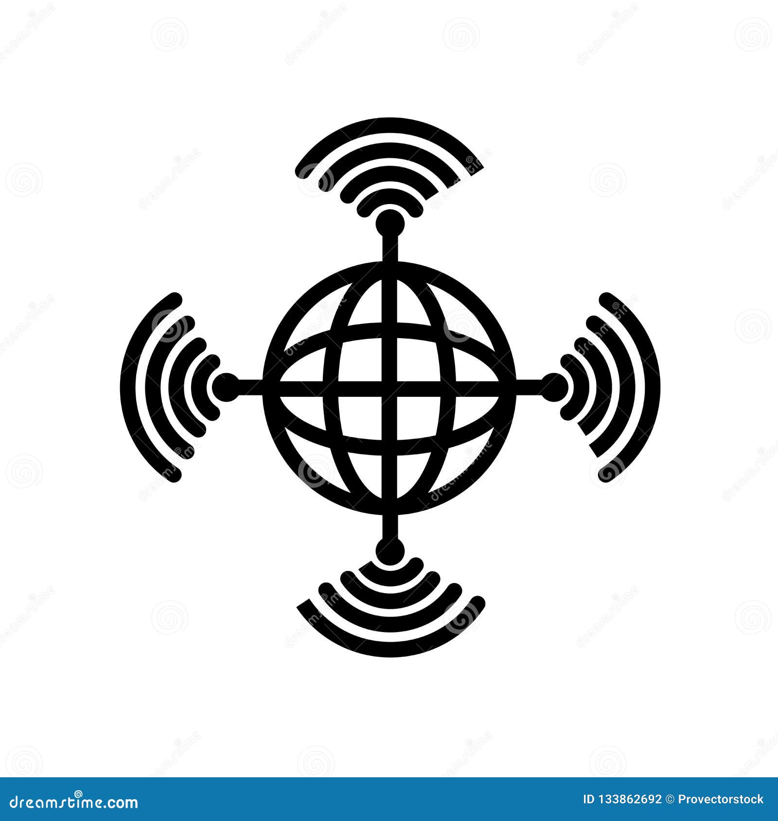 Wan Icon Isolated On White Background Stock Vector - Illustration of ...