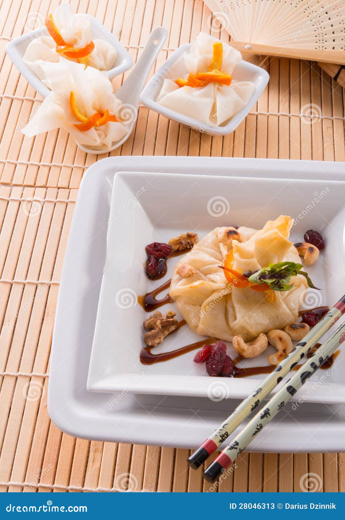 Wan Tan stock image. Image of fish, herb, delikatesse - 28046313