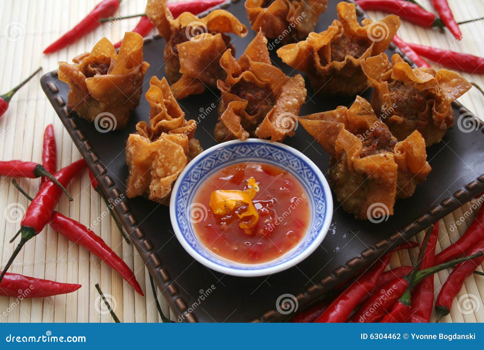 Wan tan stock photo. Image of snack, pork, meat, chili - 6304462