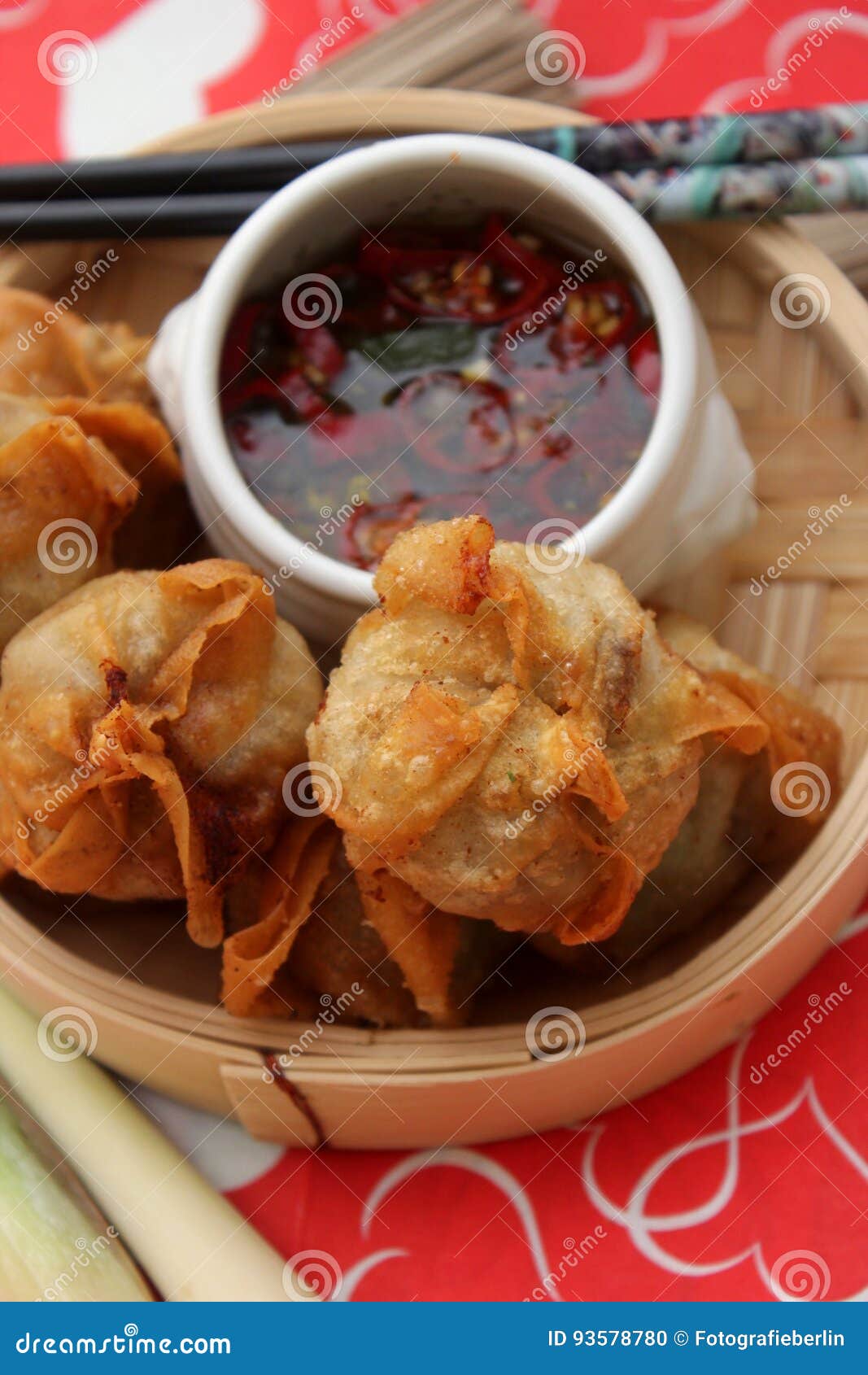 Wan Tans stock photo. Image of dumpling, chinese, fried - 93578780
