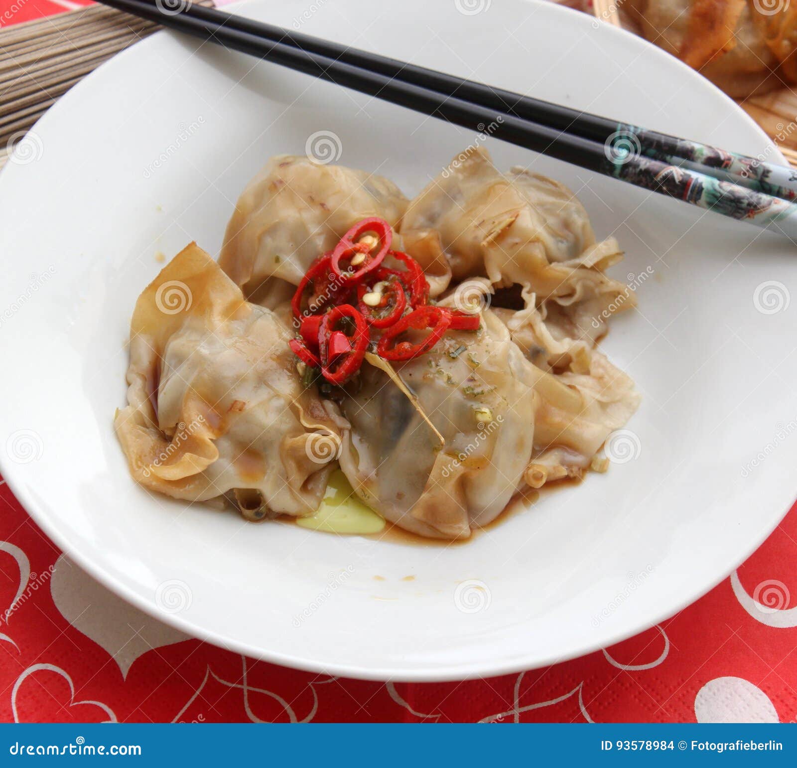 Wan Tans stock photo. Image of fried, asian, dumpling - 93578984