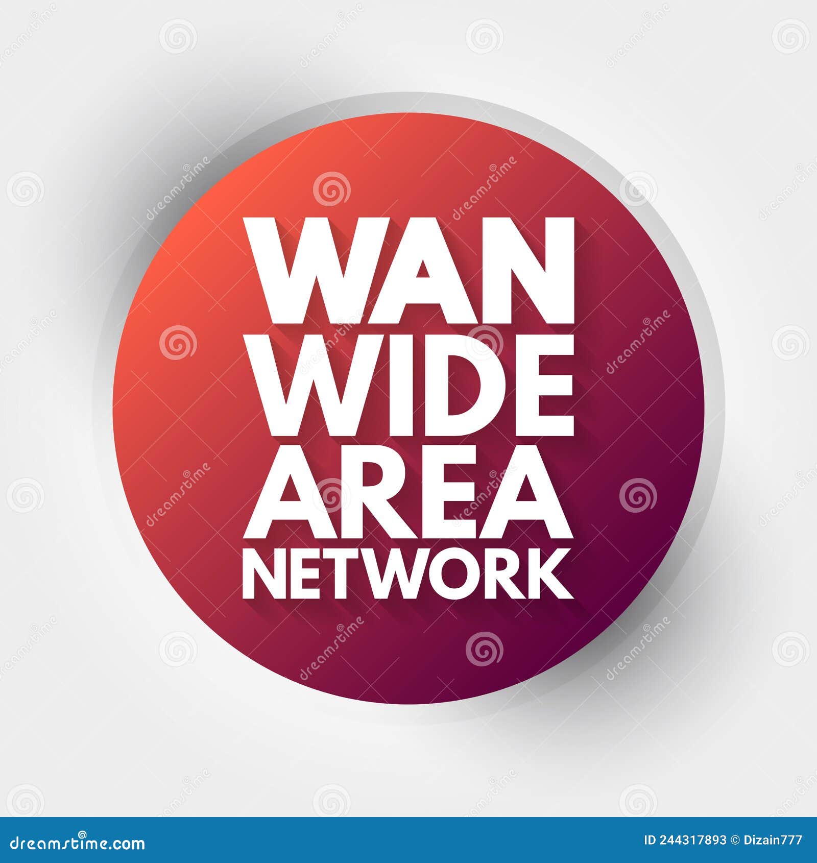 WAN - Wide Area Network Acronym, Technology Concept Background Stock ...