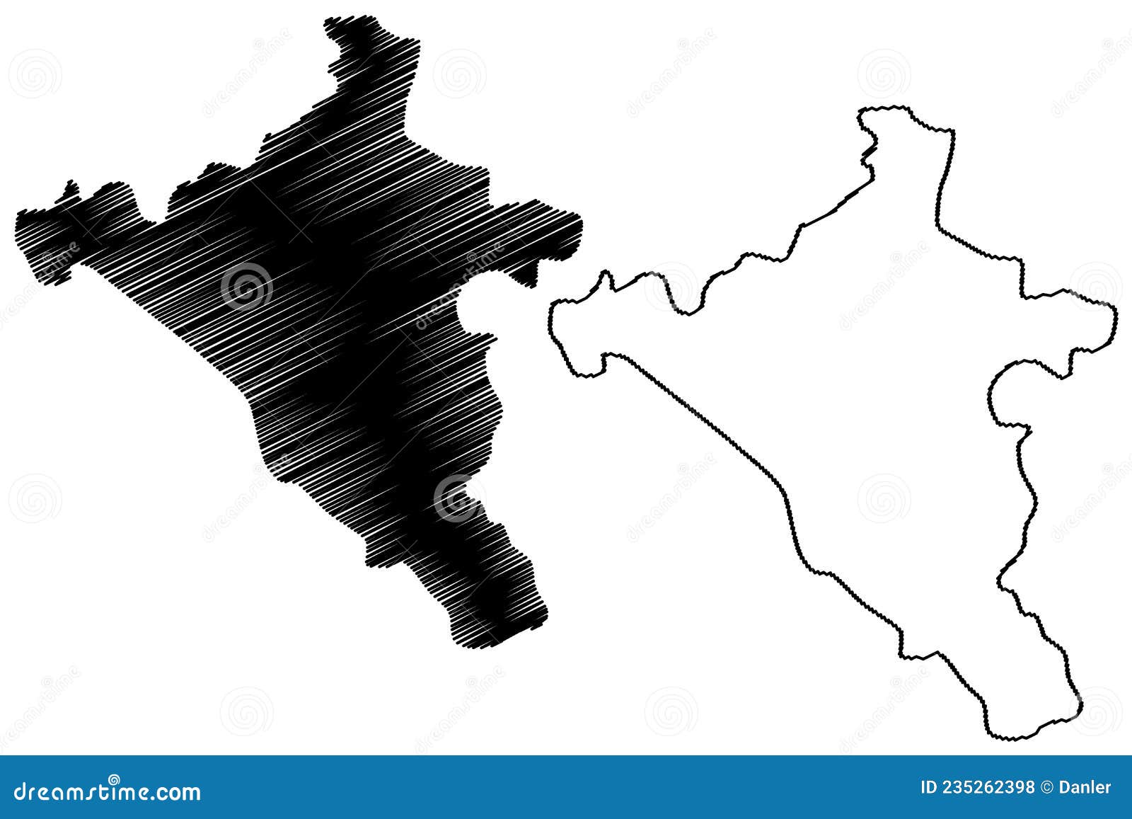 Wanaparthy District Telangana State, Republic of India Map Vector ...