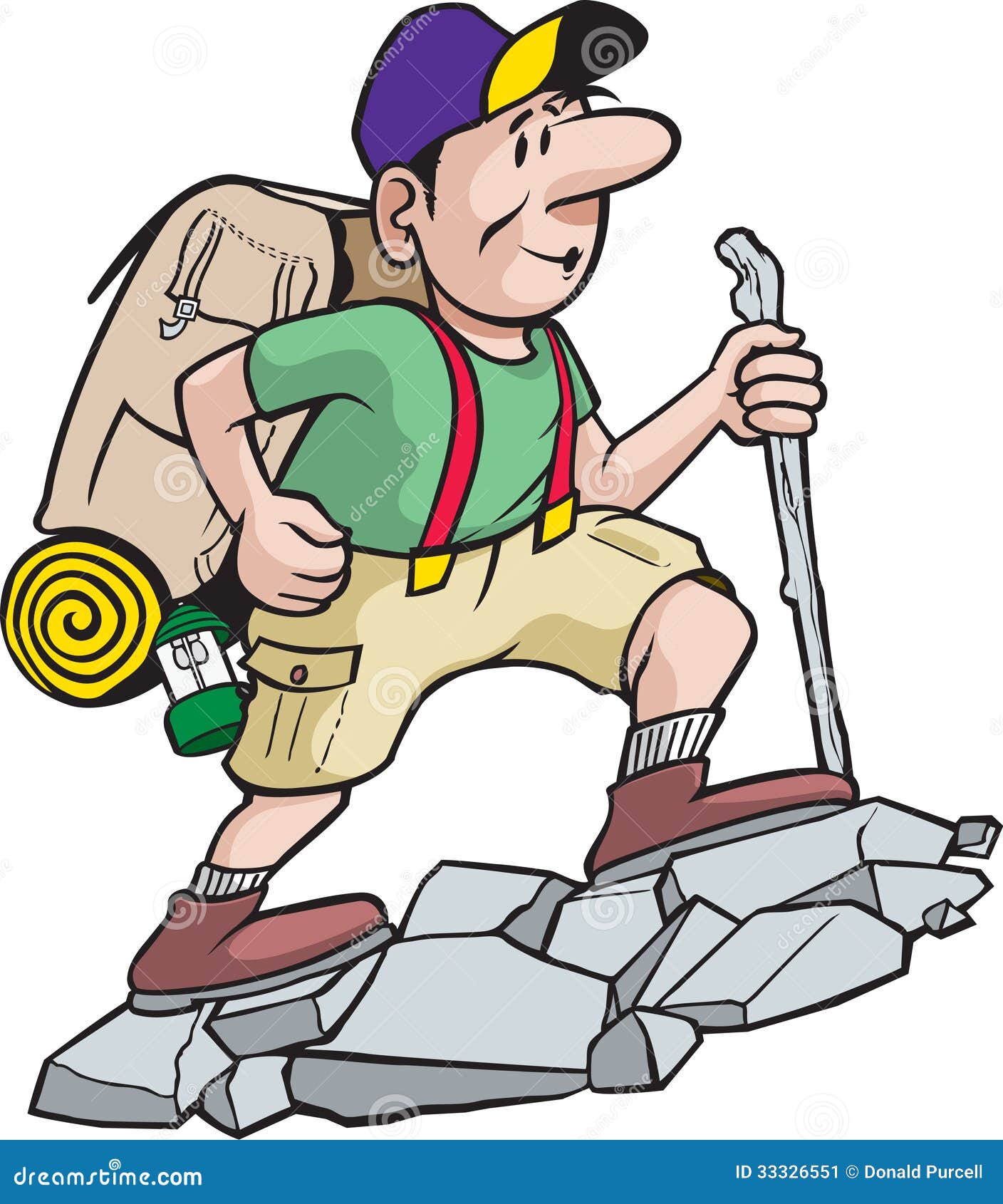 Wanderer vektor abbildung. Illustration von draußen, übung - 33326551