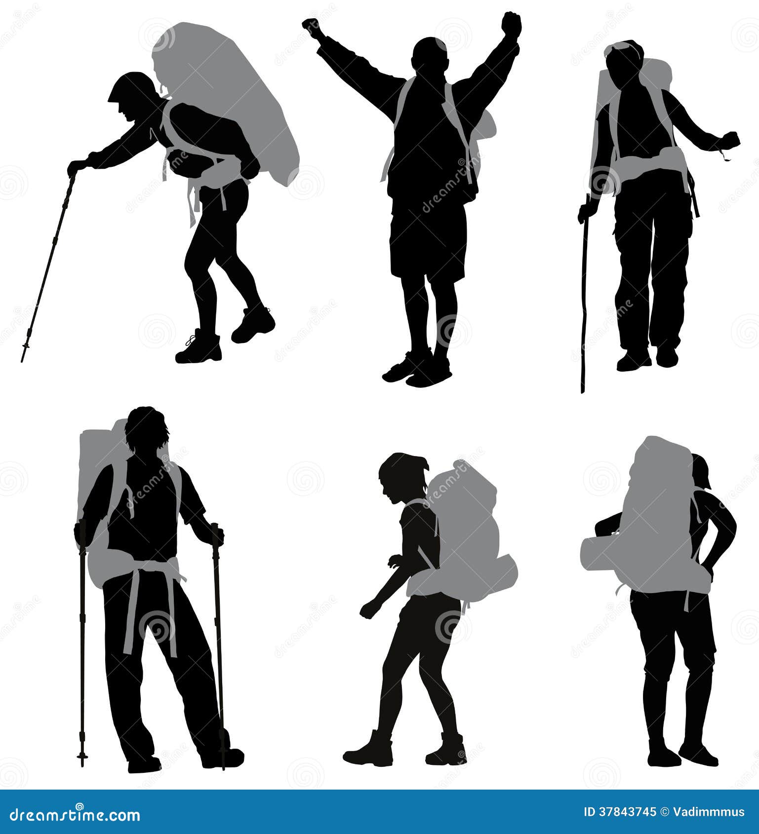 Wanderer vektor abbildung. Illustration von entdeckung - 37843745