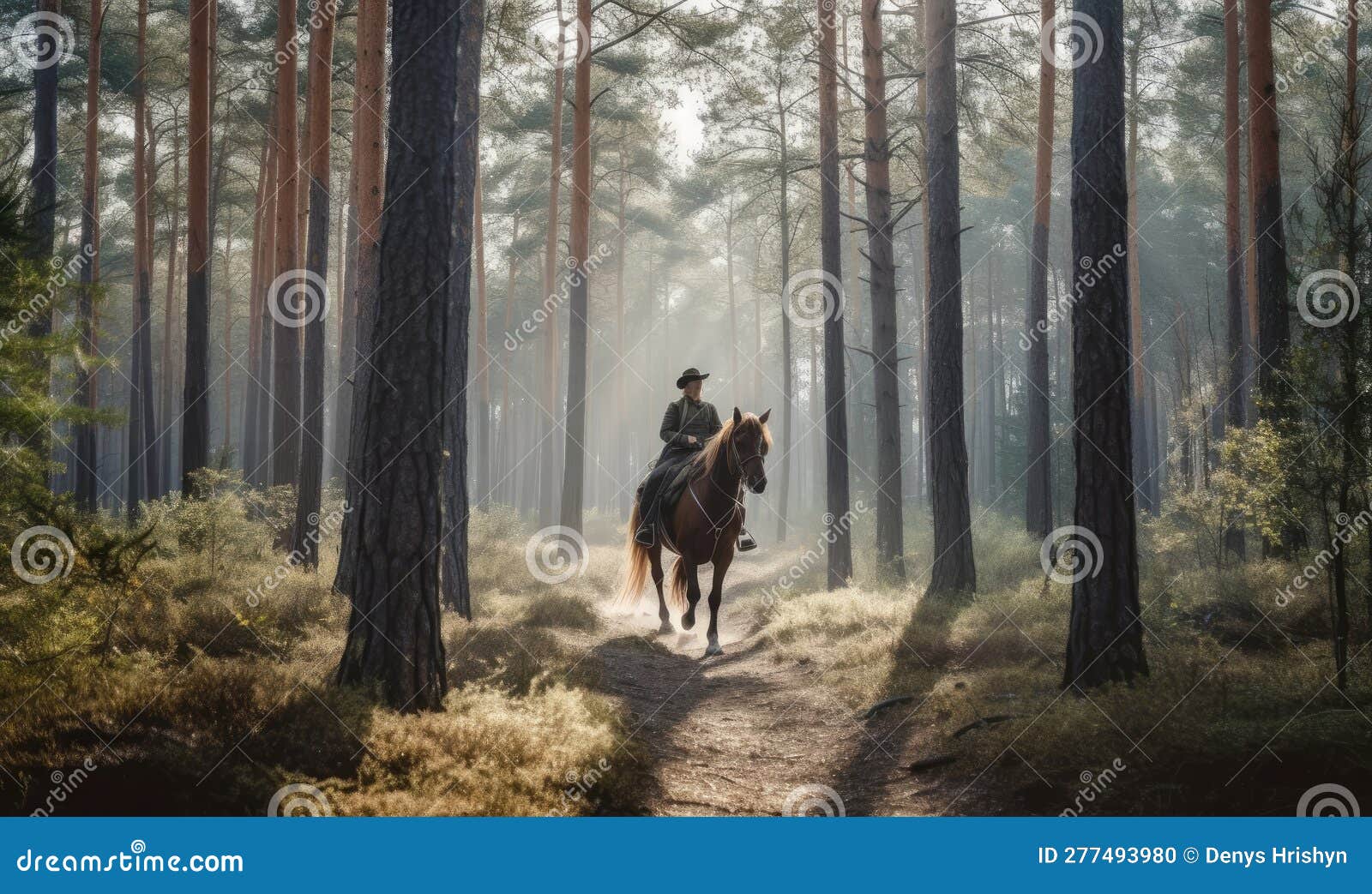 The Wanderer and His Horse Were at Home in the Forest Creating Using ...