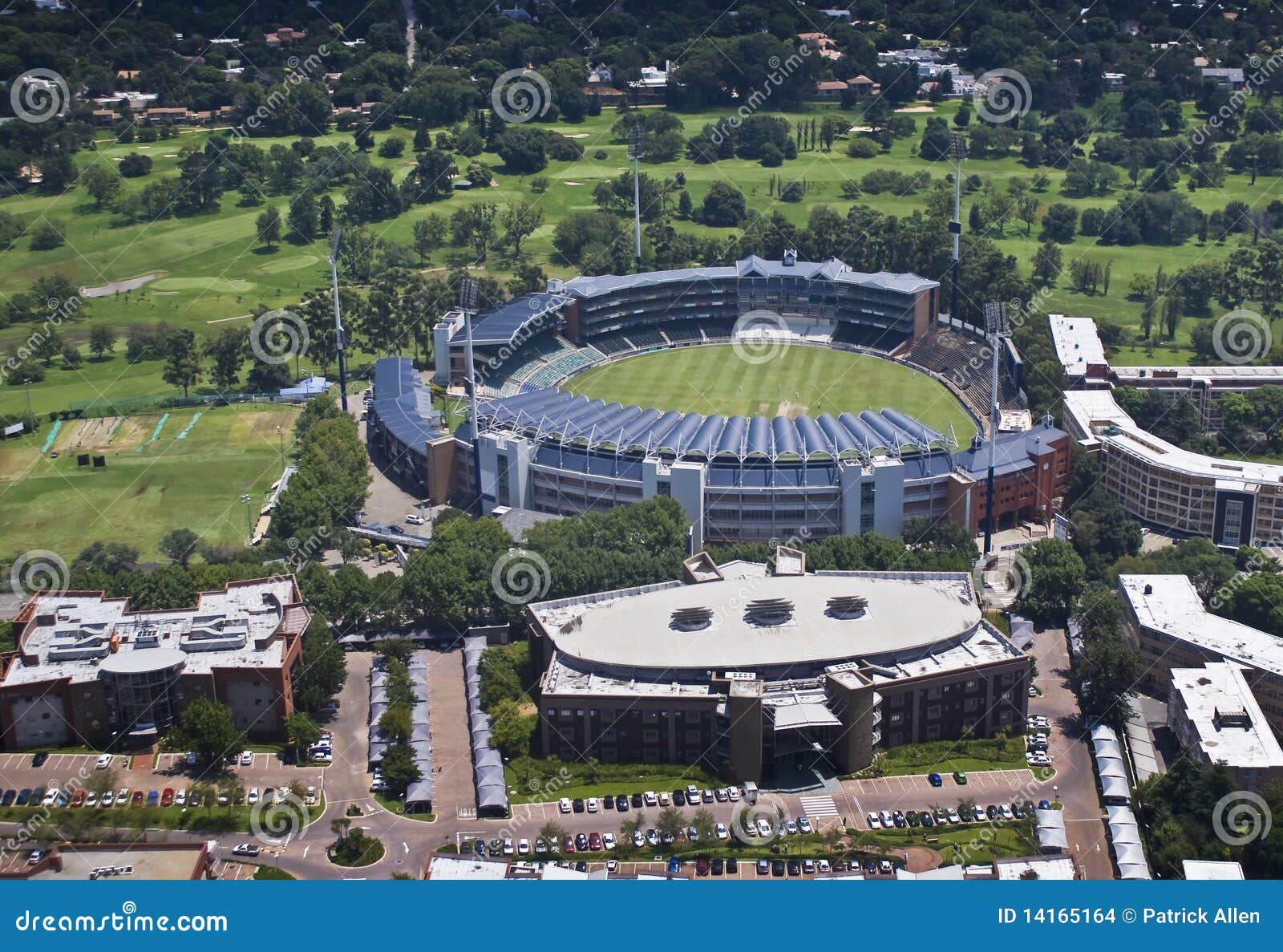 Wanderers Cricket Stadium - Aerial View Stock Photo - Image of south ...