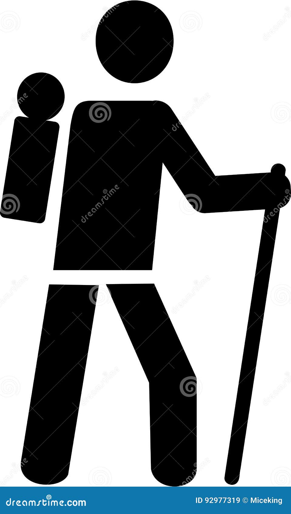 Wanderersymbol vektor abbildung. Illustration von felsen - 92977319