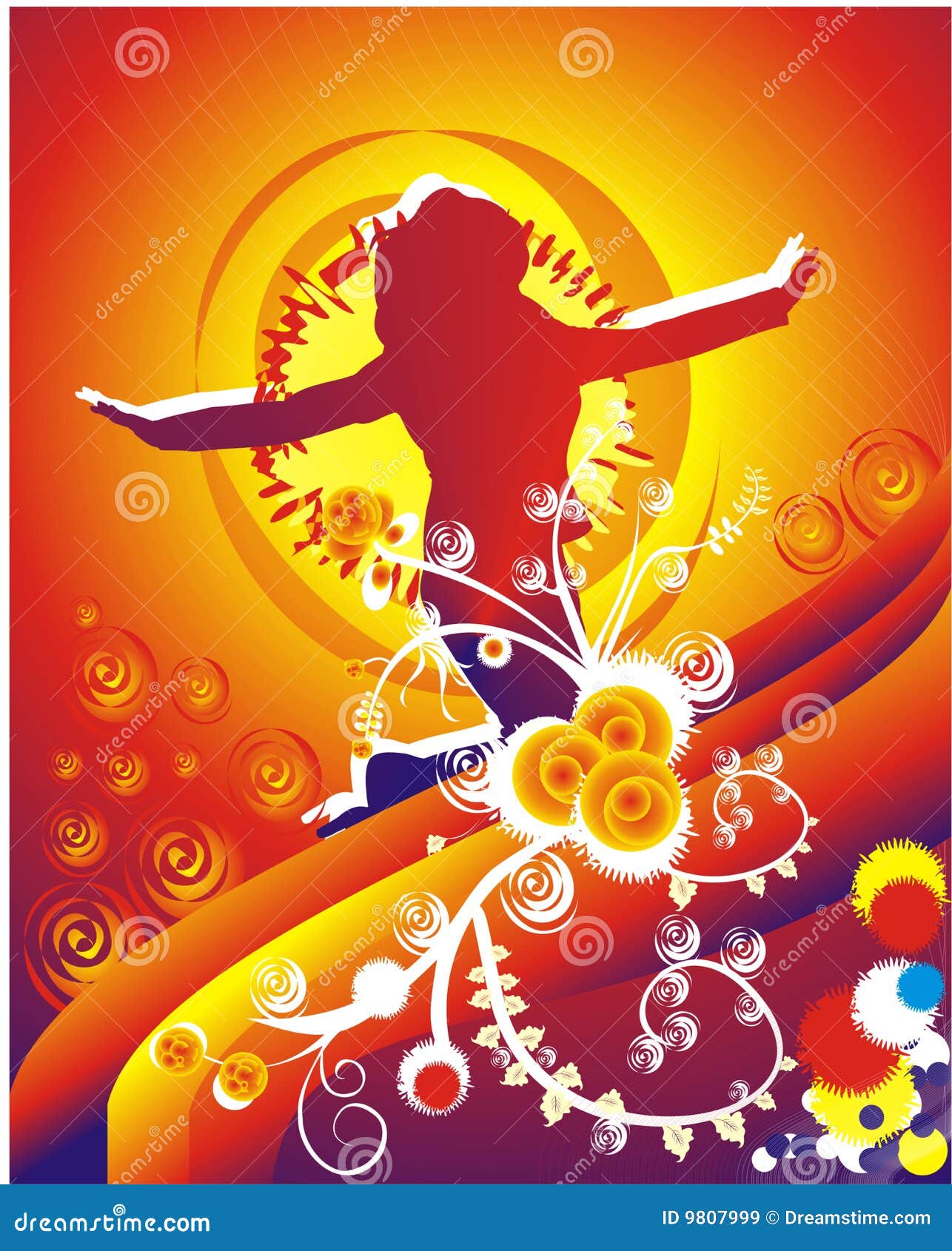 Wandering woman stock vector. Illustration of person, silhouette - 9807999