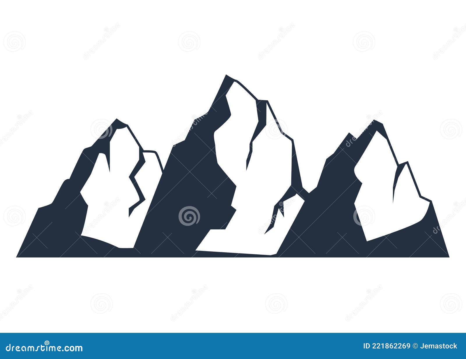 Wanderlust Mountains Silhouettes Stock Vector - Illustration of ...