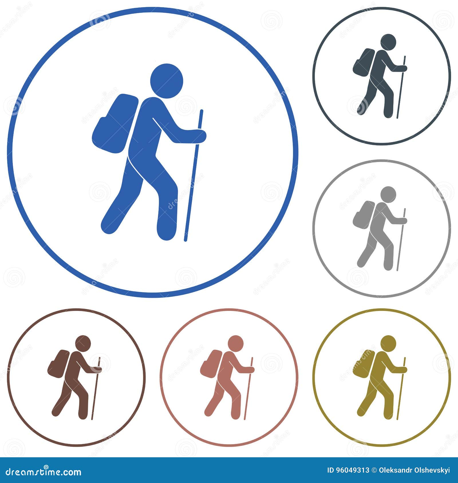 Wandern Der Ikonenillustration Vektor Abbildung - Illustration von ...