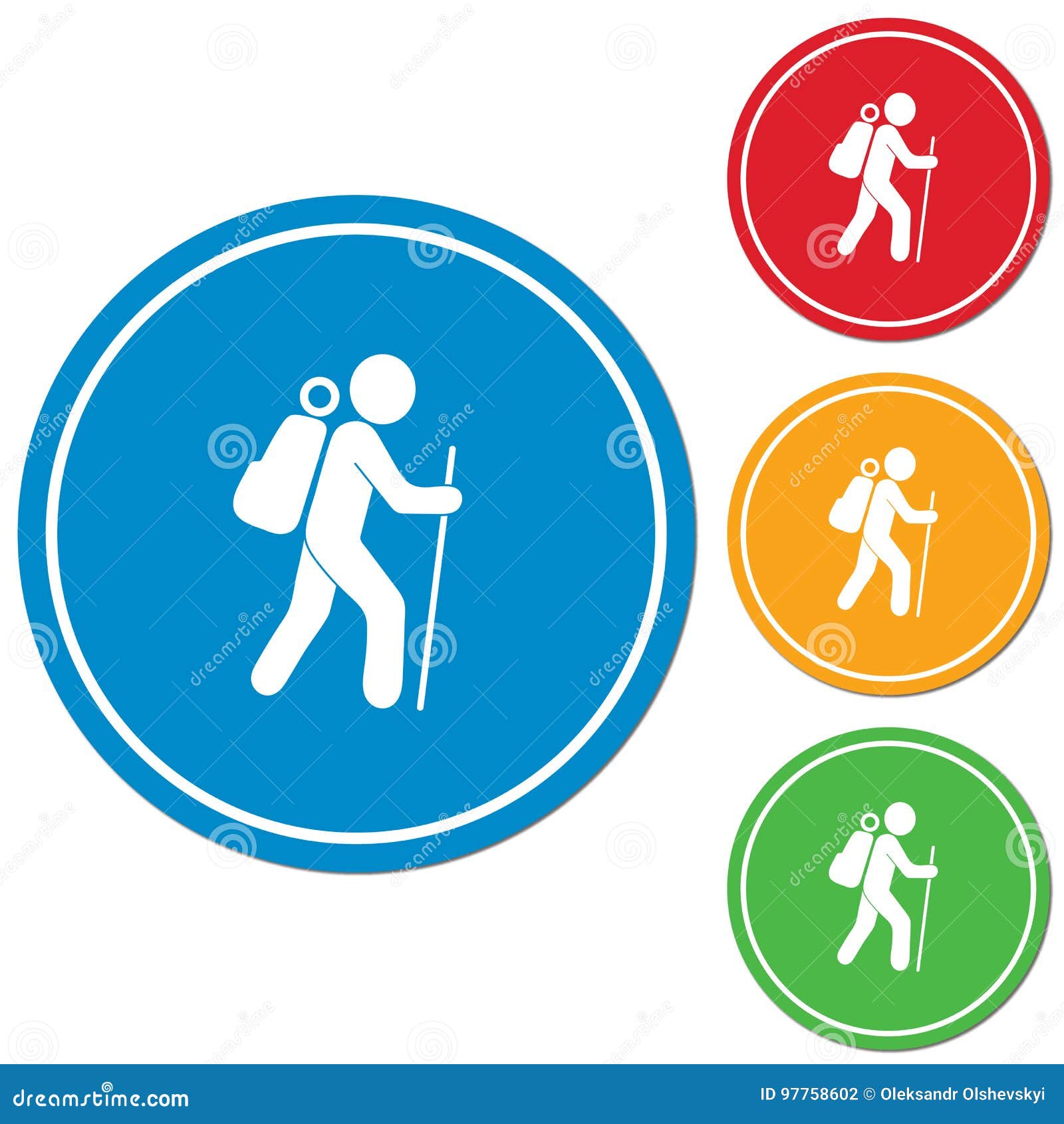 Wandern Der Ikonenillustration Vektor Abbildung - Illustration von ...