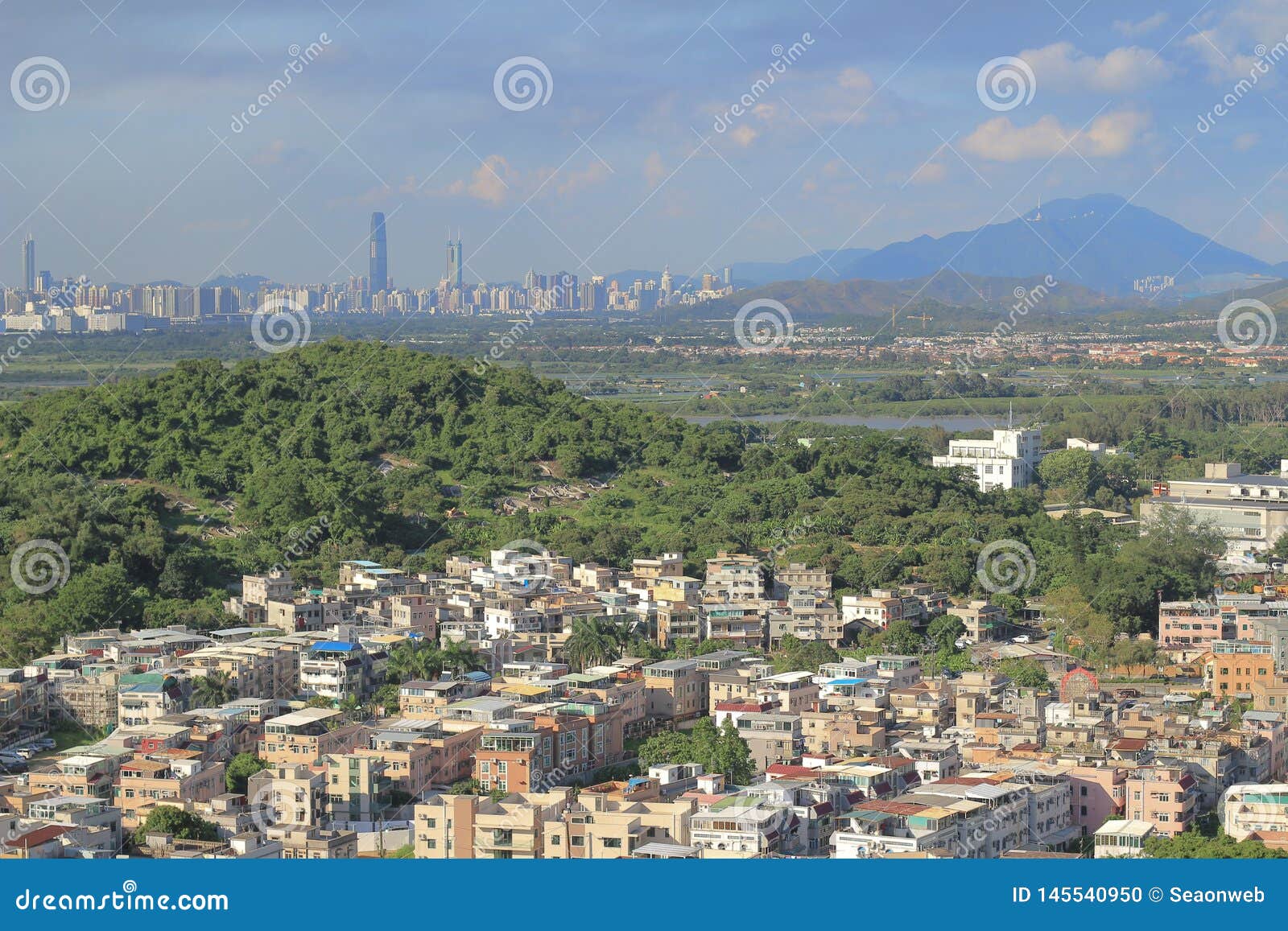 Wang Chau View of Yuen Long District in HK Stock Photo - Image of home ...