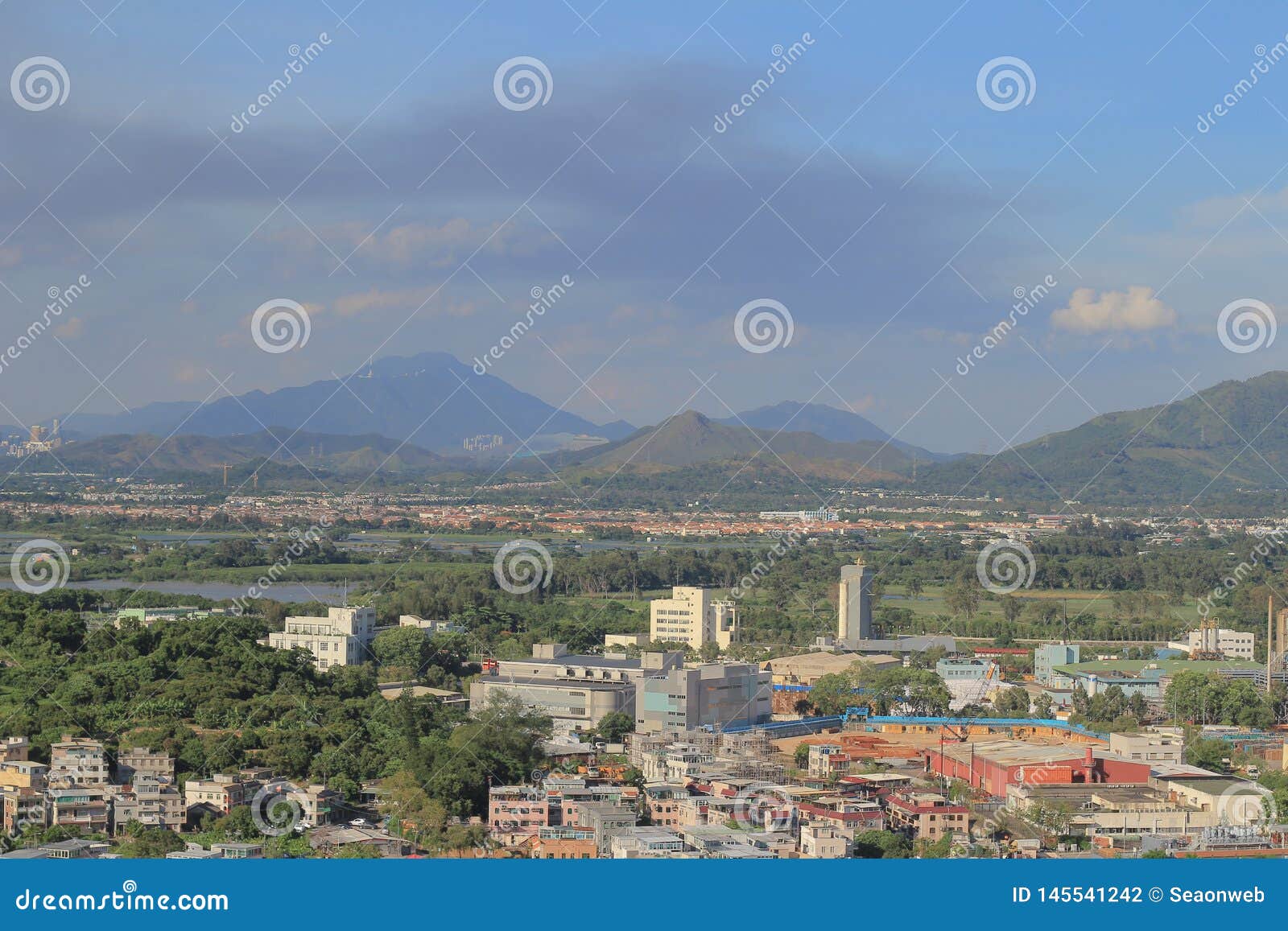 Wang Chau View of Yuen Long District in HK Editorial Photography ...