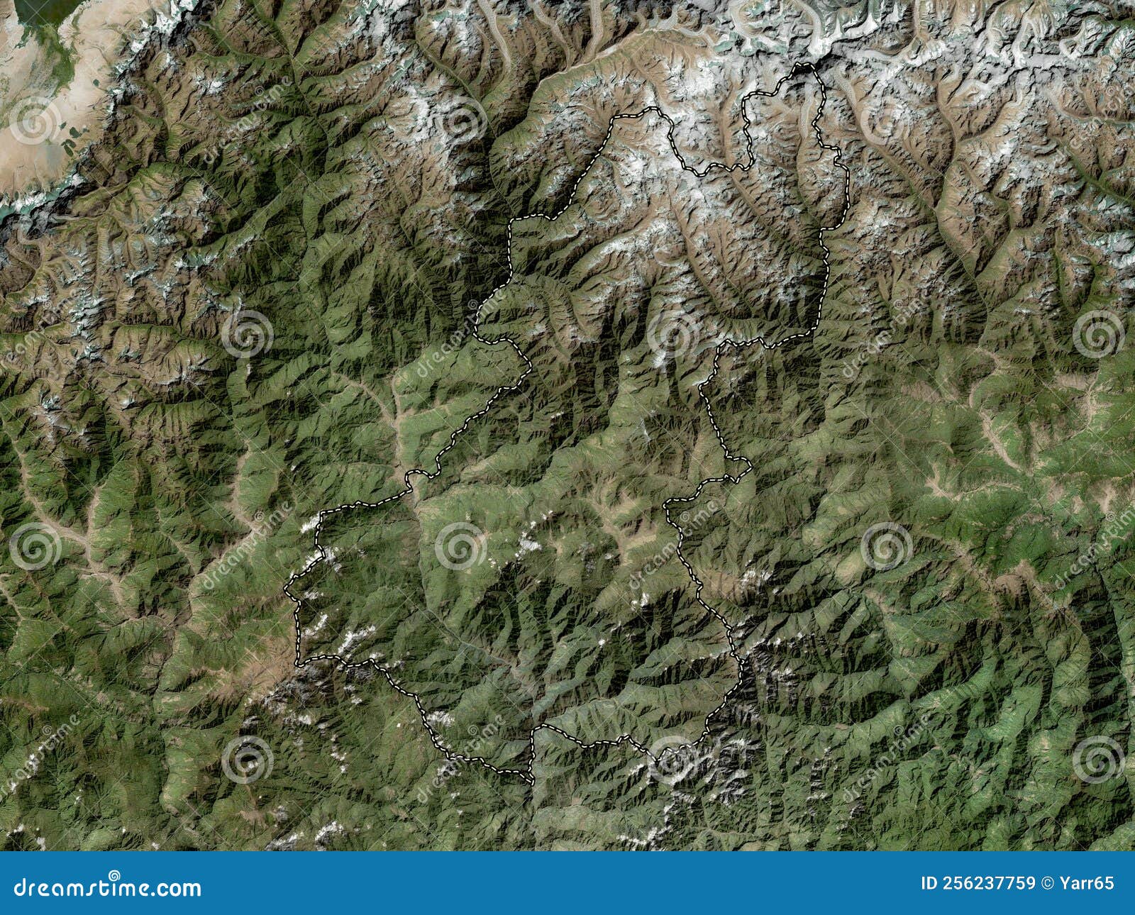 Wangduephodrang, Bhutan. High-res Satellite. No Legend Stock ...