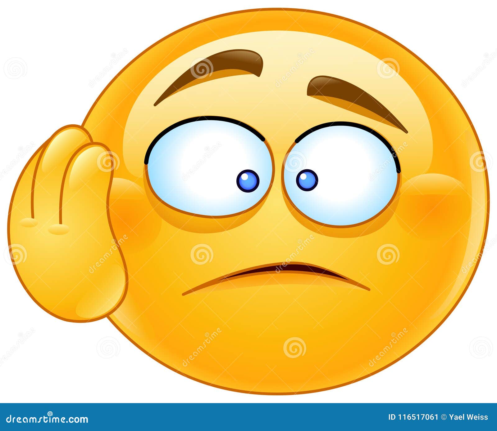 Wanhoop emoticon vector illustratie. Illustration of gebaar - 116517061