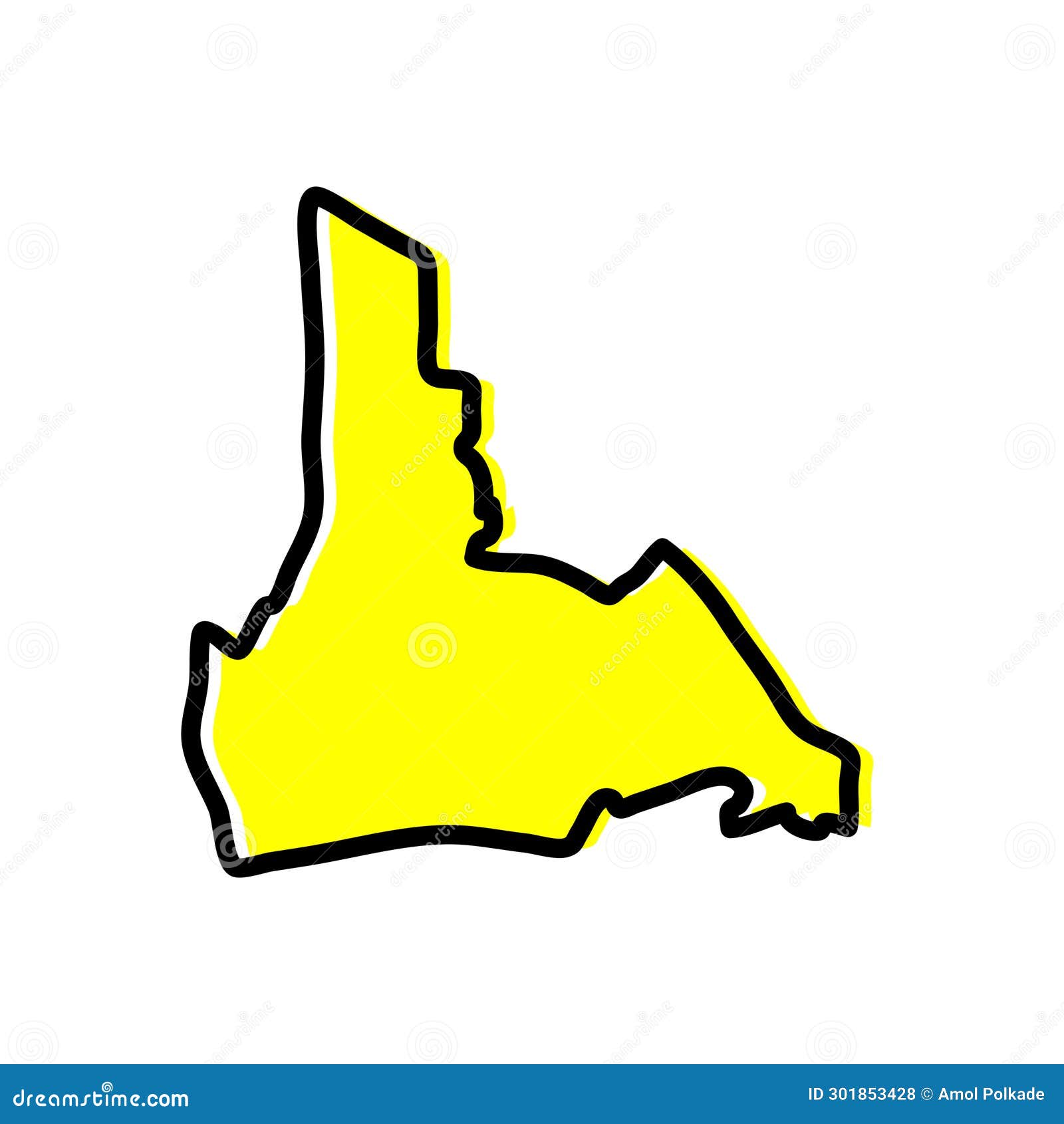 Wanica District of Suriname Vector Map Illustration Stock Vector ...