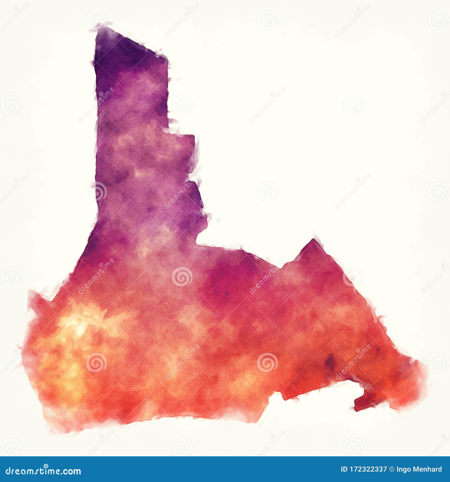 Wanica District Watercolor Map of Suriname Stock Illustration ...