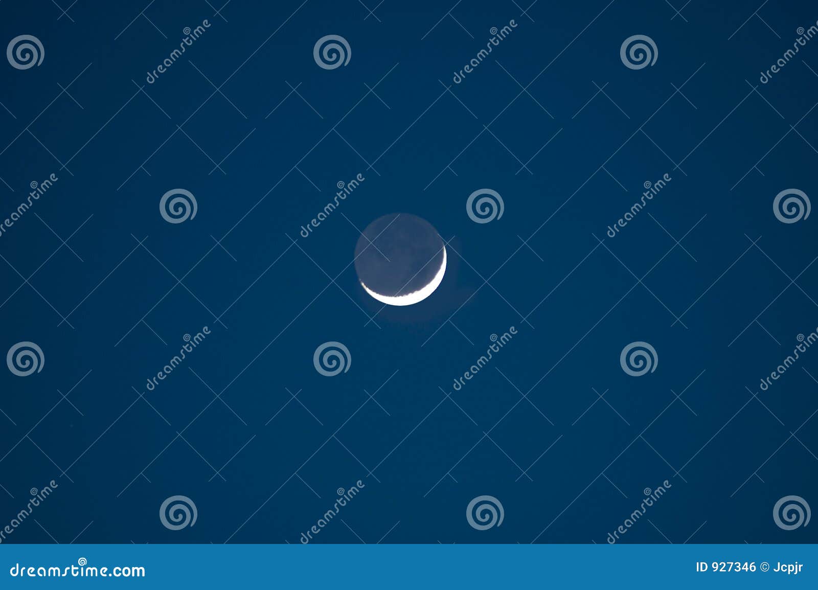 Waning Moon stock photo. Image of glowing, skyline, planet - 927346
