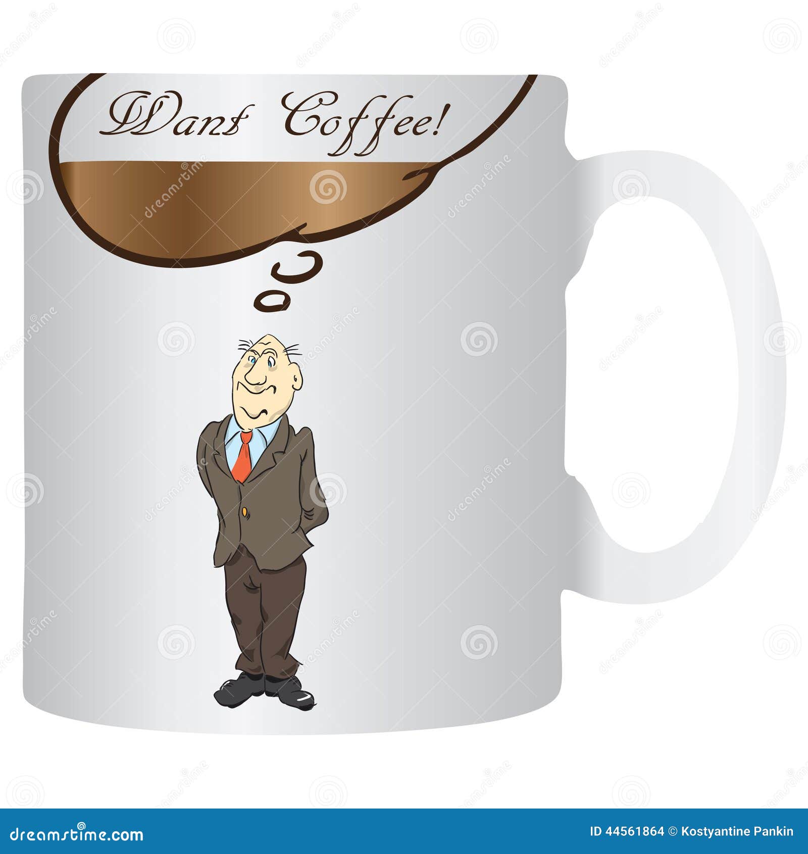 Want Coffee stock vector. Illustration of jittery, cappuccino - 44561864