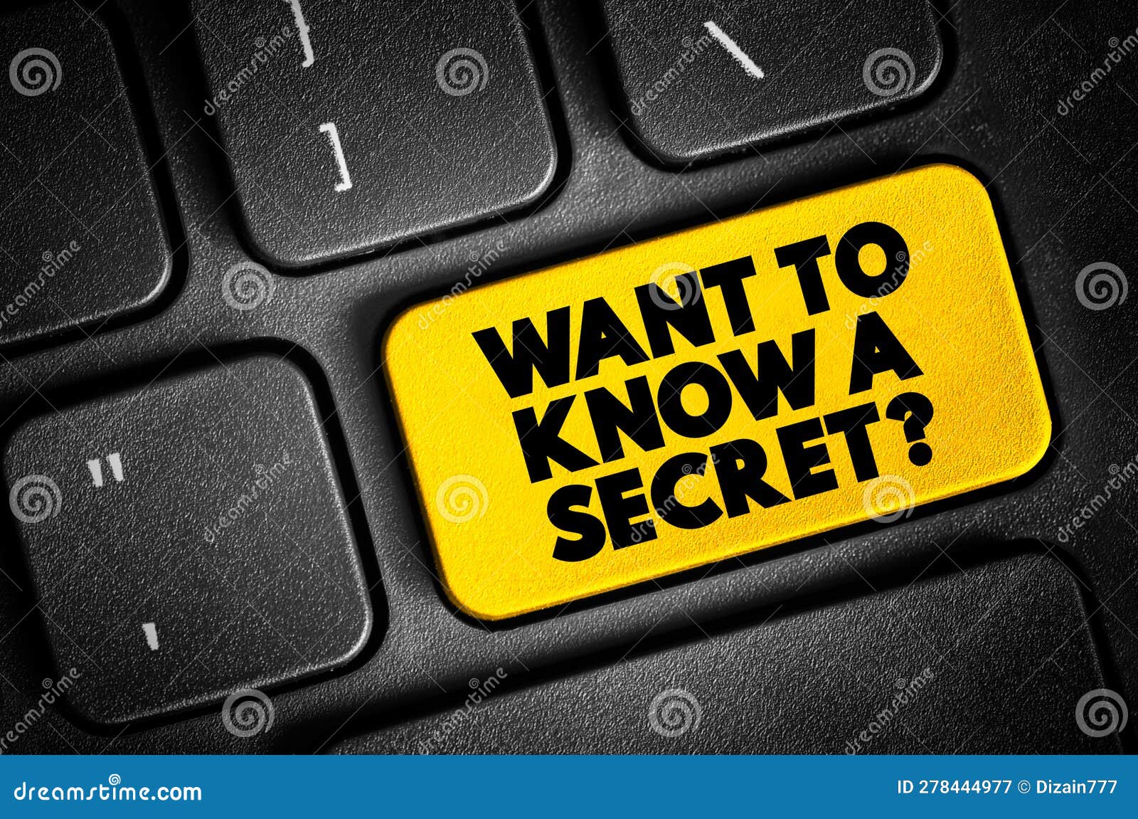 Want To Know a Secret Question Text Button on Keyboard, Concept ...