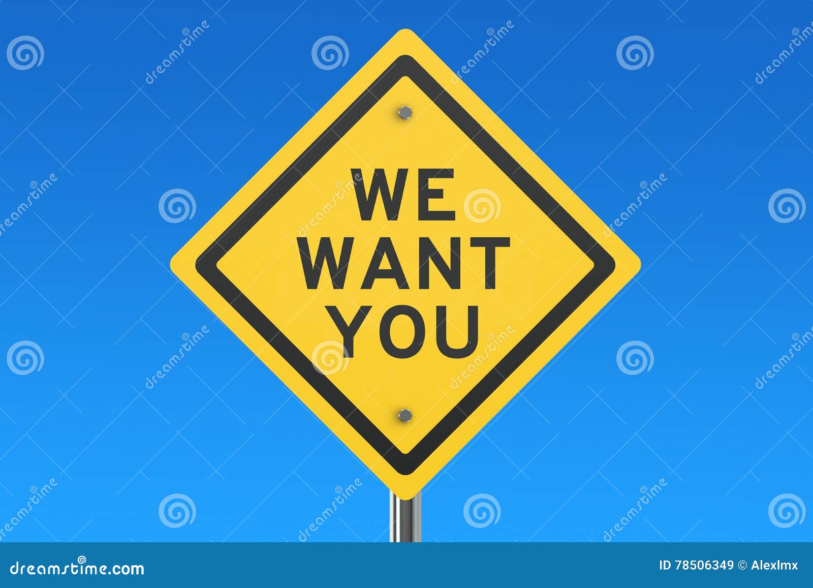 We want you road sign stock illustration. Illustration of roadsign ...
