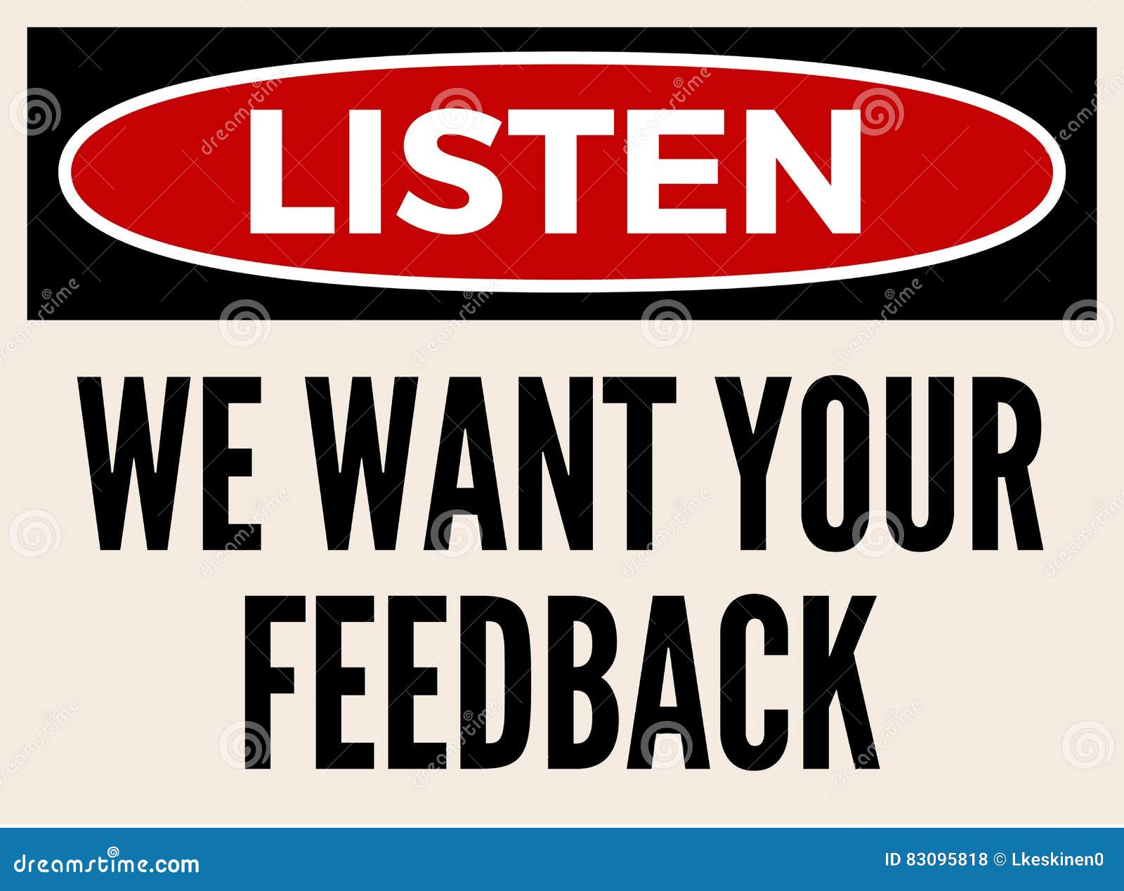 We Want Your Feedback. Emoji Character Sticker In Human Hands. 3d ...