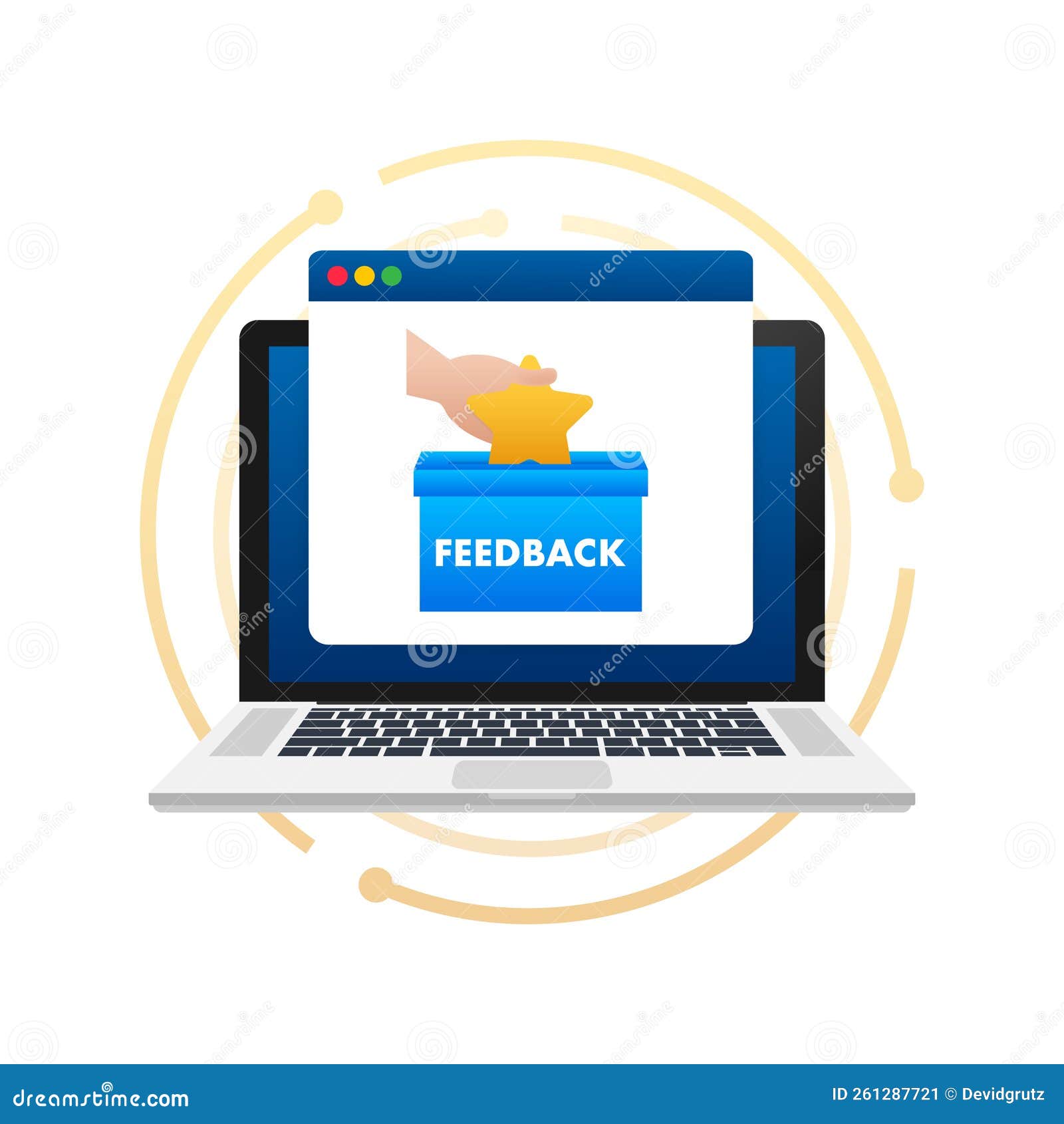 We Want Your Feedback. Hand Putting Star in the Feedback Box. Stock ...