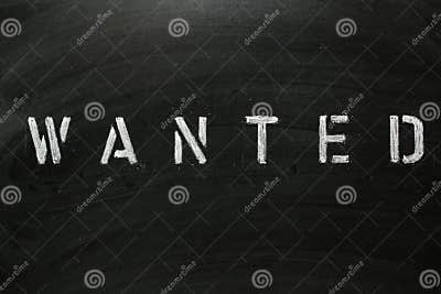 WANTED stock photo. Image of letters, phrase, stencil - 15760212