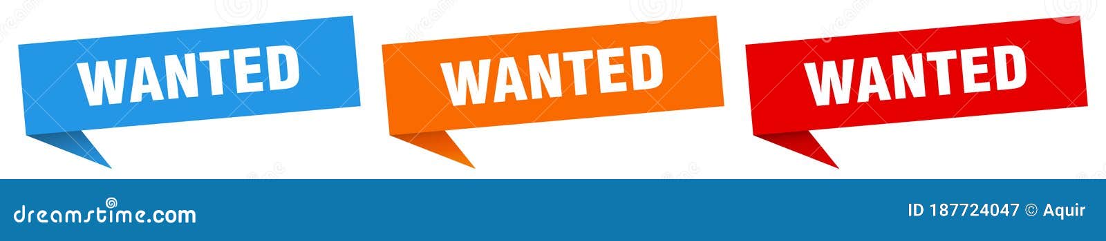Wanted Banner. Wanted Speech Bubble Label Set Stock Vector ...