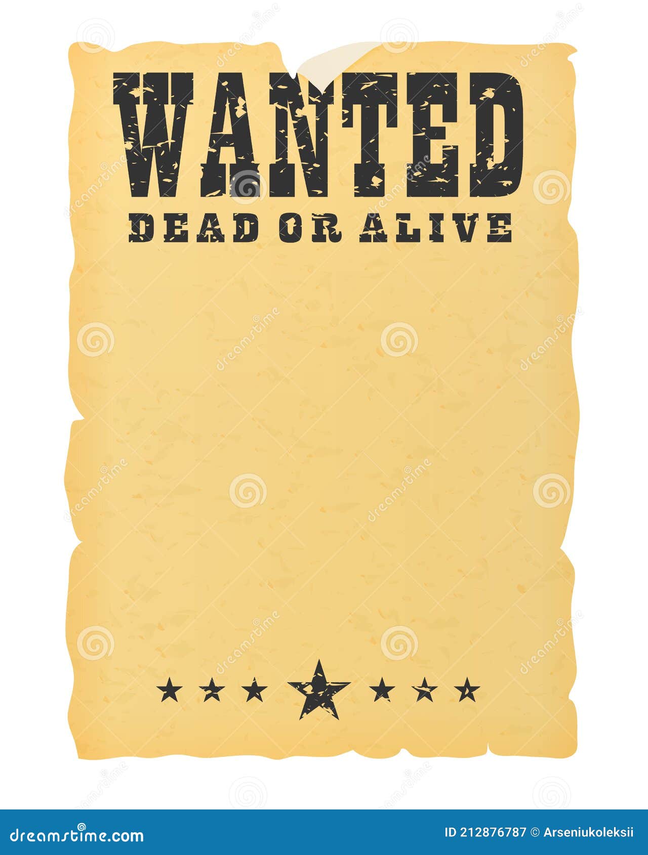 Wanted Dead or Alive Placard Stock Vector - Illustration of background ...