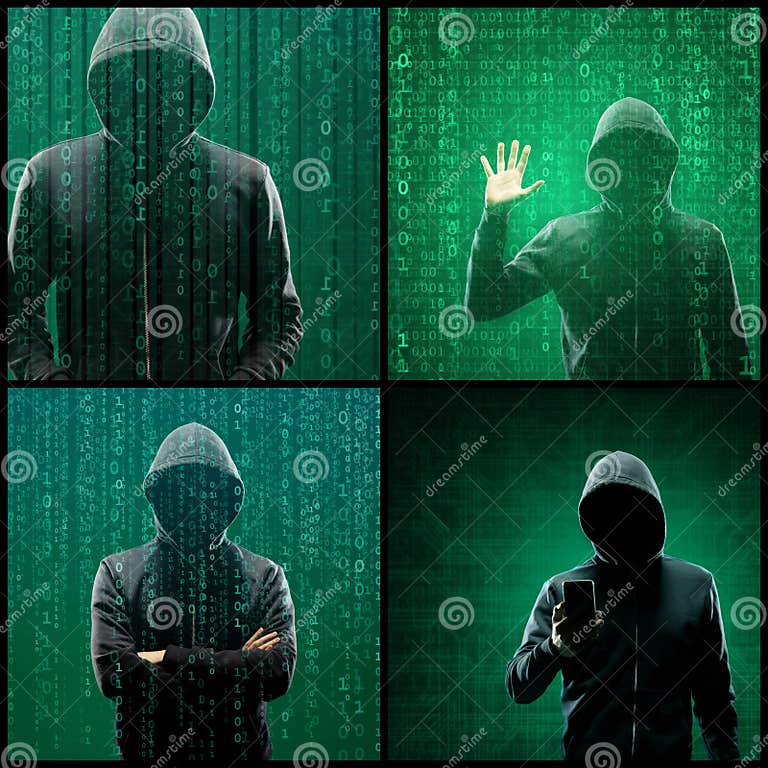 Wanted Hacker Is Coding Virus Ransomware Using Abstract Binary Code Concept Of Cyberattack