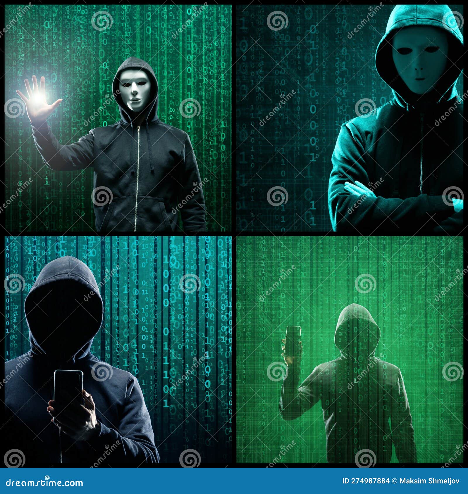 Wanted Hacker Is Coding Virus Ransomware Using Abstract Binary Code Concept Of Cyberattack
