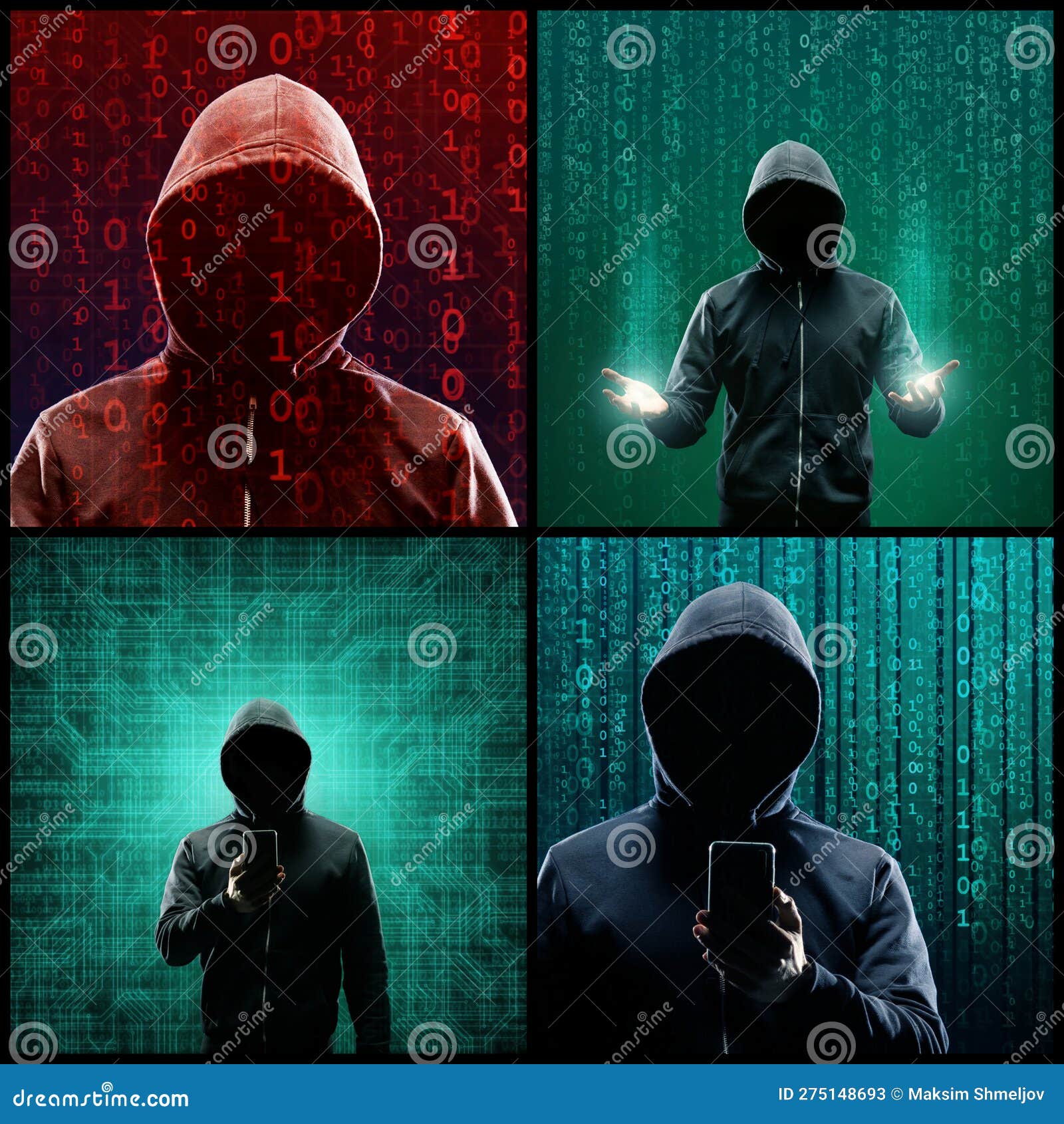 Wanted Hacker Is Coding Virus Ransomware Using Abstract Binary Code