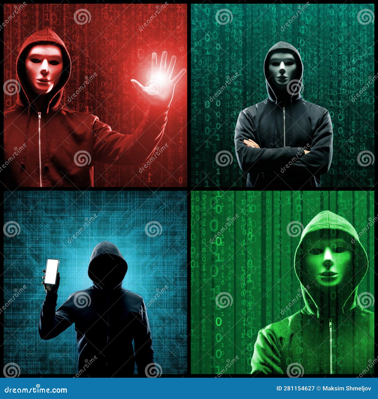Wanted Hacker Is Coding Virus Ransomware Using Abstract Binary Code Concept Of Cyberattack