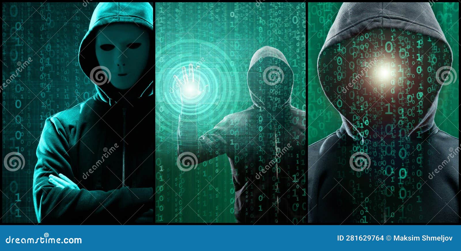 Wanted Hacker Is Coding Virus Ransomware Using Abstract Binary Code Concept Of Cyberattack 2164
