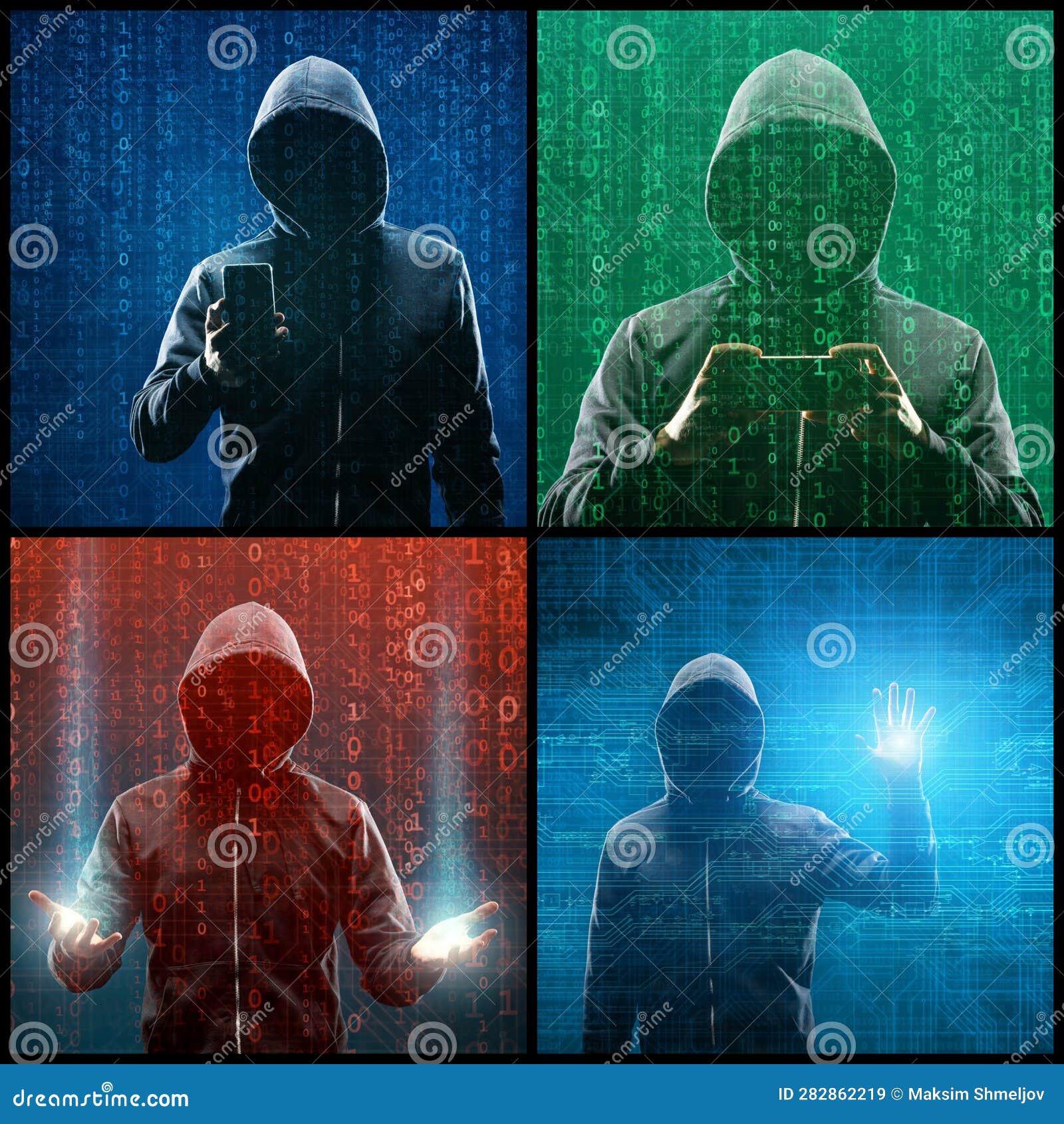 Wanted Hacker Is Coding Virus Ransomware Using Abstract Binary Code Concept Of Cyberattack