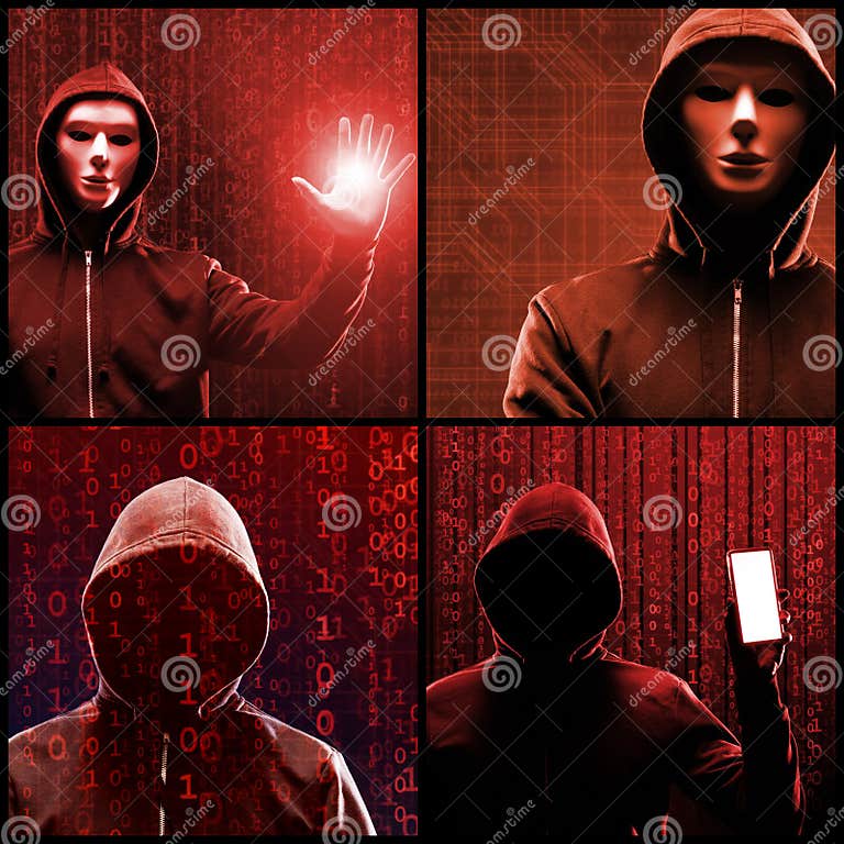 Wanted Hacker Is Coding Virus Ransomware Using Abstract Binary Code