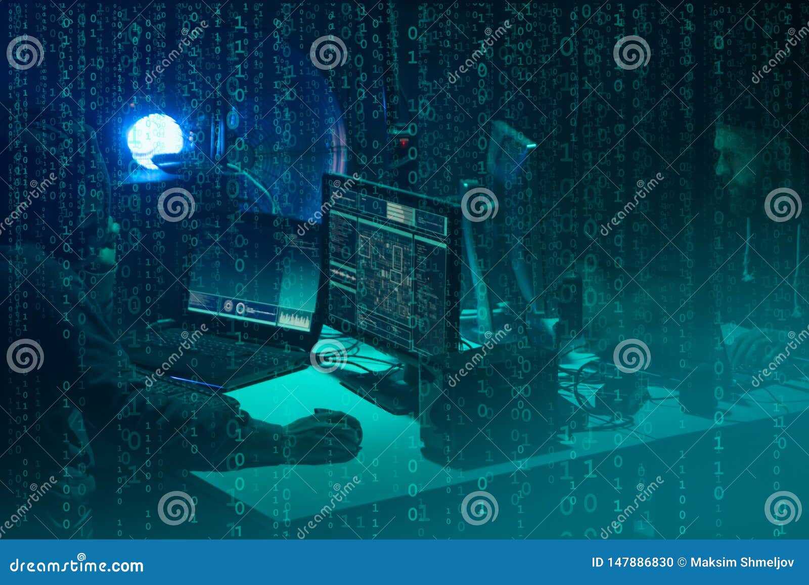Wanted Hackers Coding Virus Ransomware Using Laptops and Computers ...