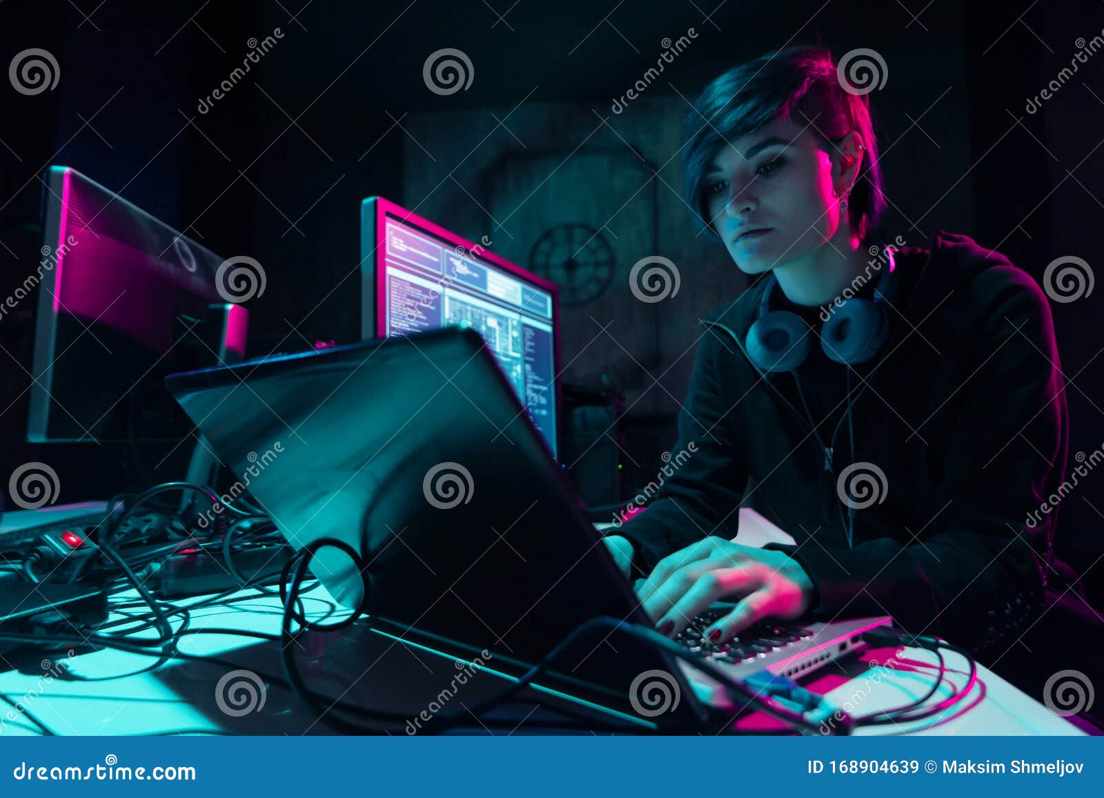 Wanted Hackers Coding Virus Ransomware Using Laptops and Computers in ...