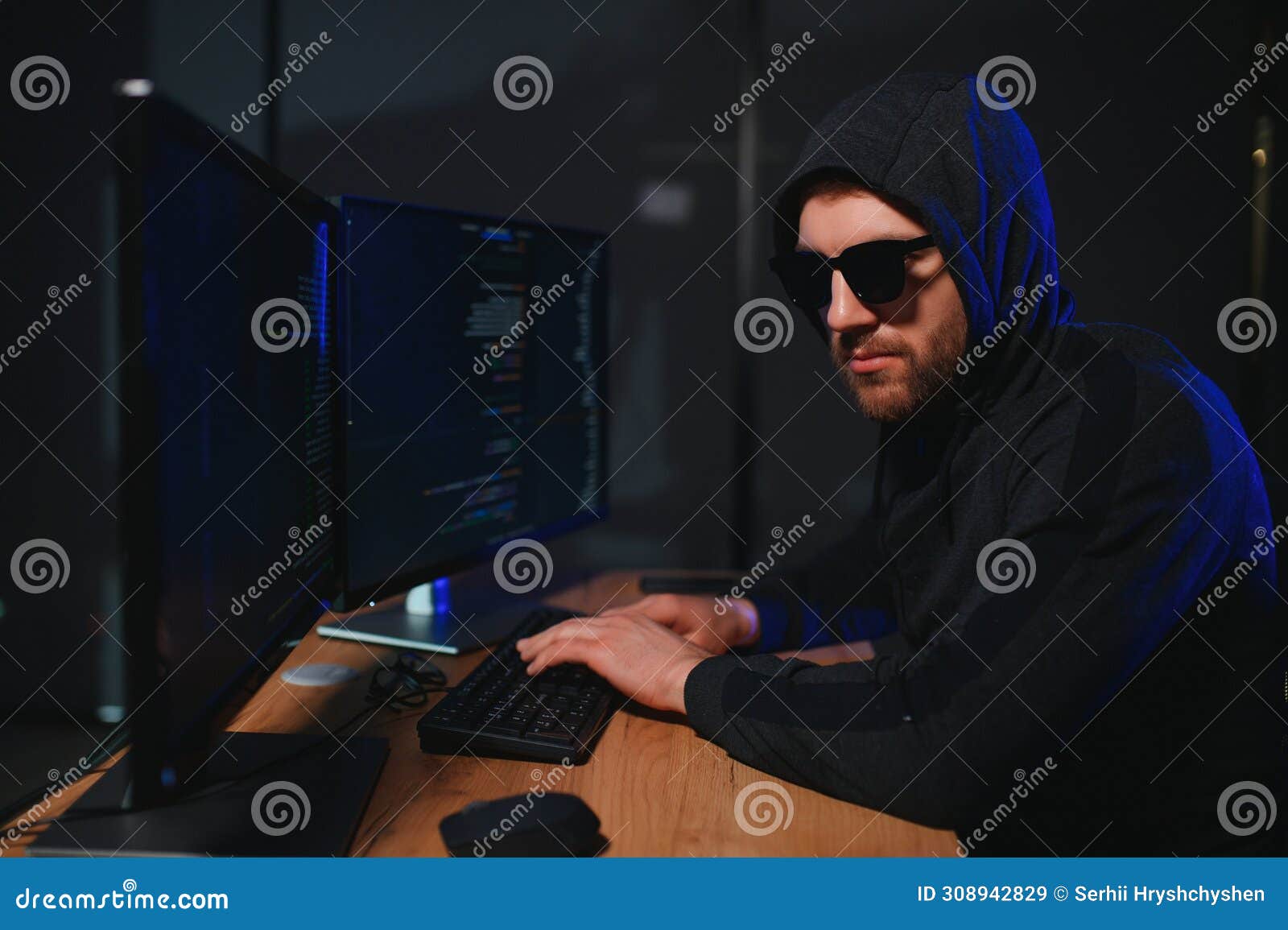 Wanted Hackers Coding Virus Ransomware Using Laptops and Computers ...