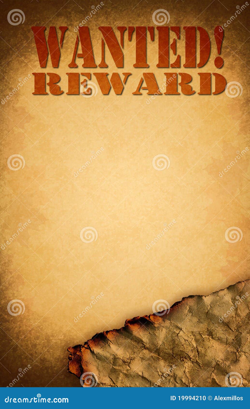 Wanted paper design poster stock photo. Image of crime - 19994210