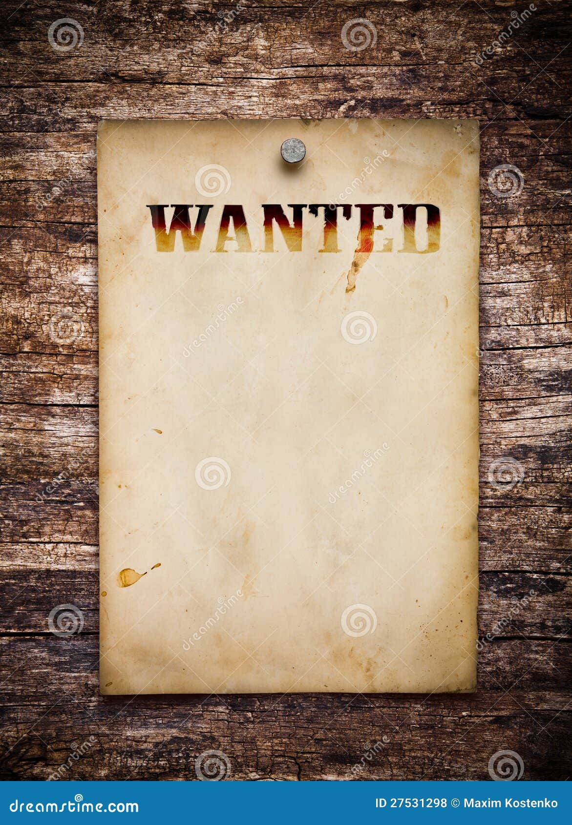 Wanted Background Poster