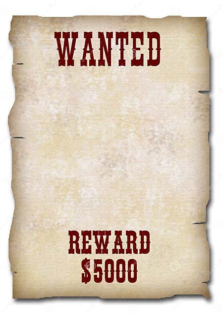 Wanted Poster stock photo. Image of west, aged, wanted - 4505290