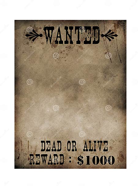Wanted Poster stock illustration. Illustration of dead - 4893768