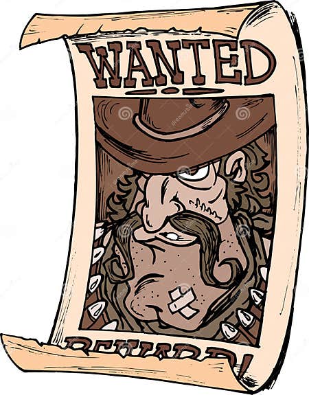 Wanted Poster stock vector. Illustration of reward, criminal - 5638895