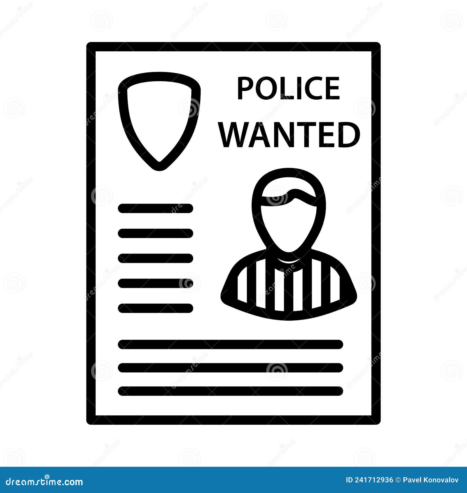 Wanted Poster Icon stock vector. Illustration of graphic - 241712936