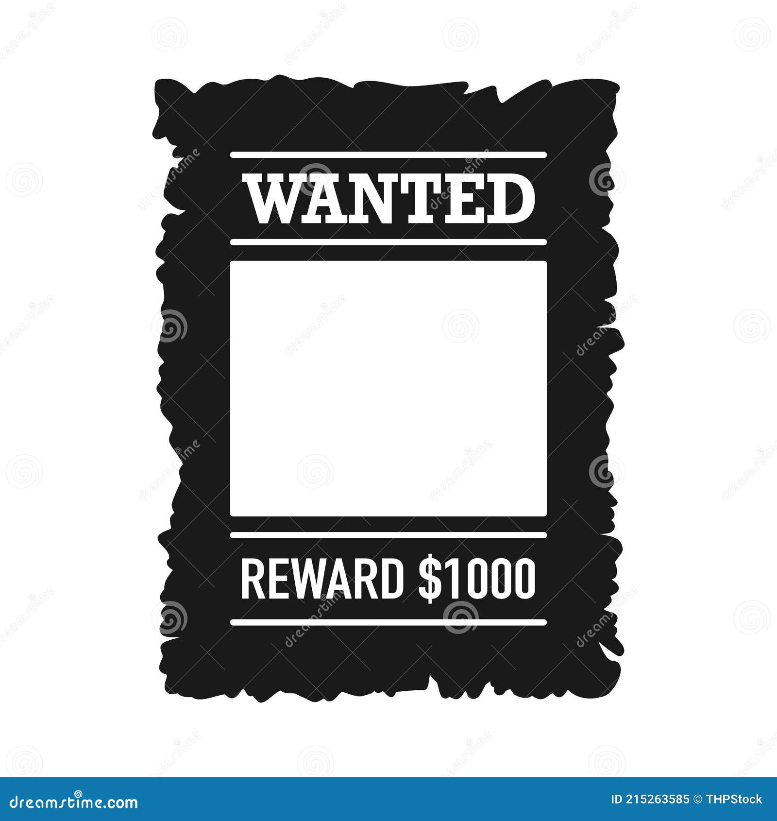 Black And White Wanted Poster Template