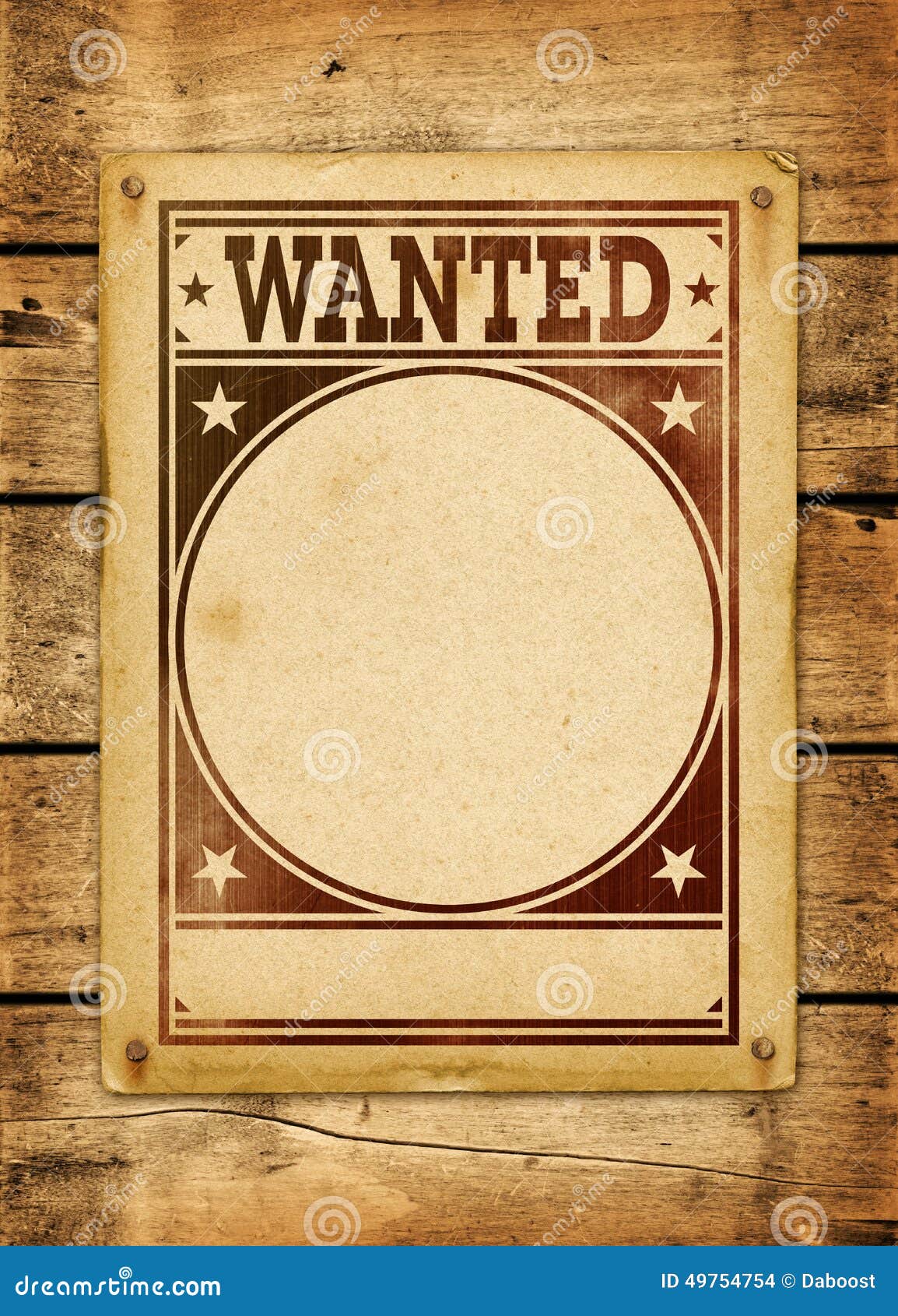 Wanted Poster - Old Vintage Paper Hanged On Wall Stock Photo ...